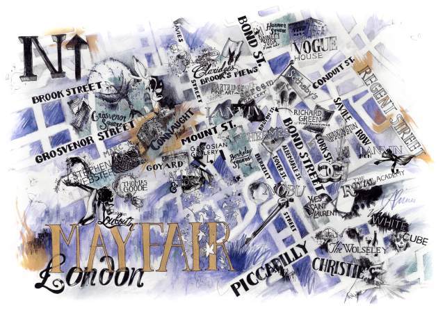 Hand-Drawn Maps of London: Mayfair | Londonist