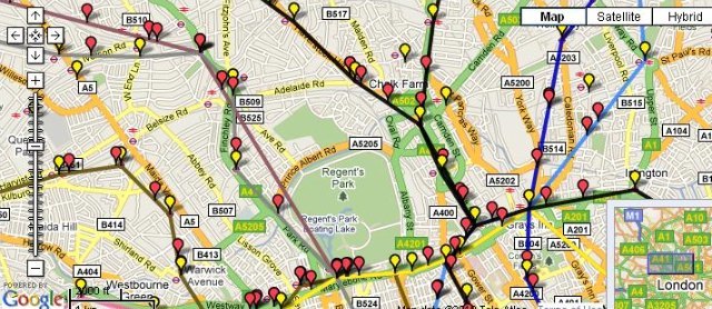 Tube Trains Mapped In Real Time | Londonist