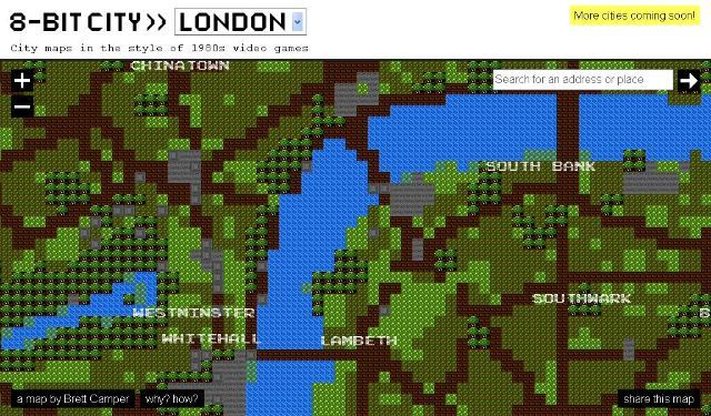 London Mapped As A 1980's Computer Game | Londonist