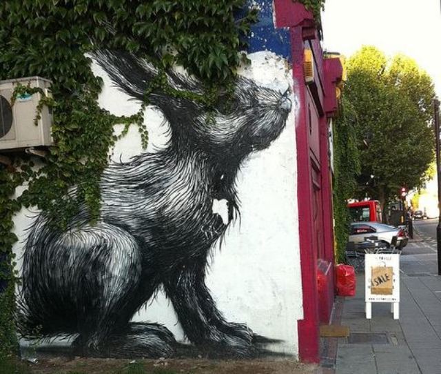 Splitting Hares: ROA's Giant Rabbit Faces Chop | Londonist