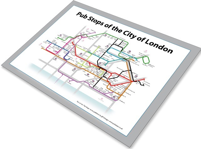 Alternative Tube Maps: Pubs Of The City Of London | Londonist