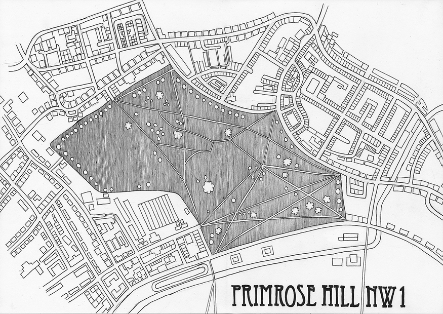 Hand-Drawn Maps Of London: Primrose Hill | Londonist