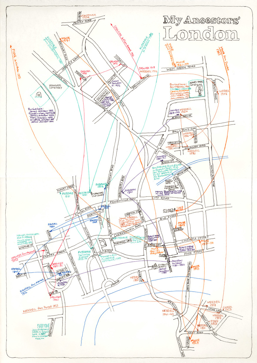 Hand-Drawn Maps Of London: Genealogical Map | Londonist