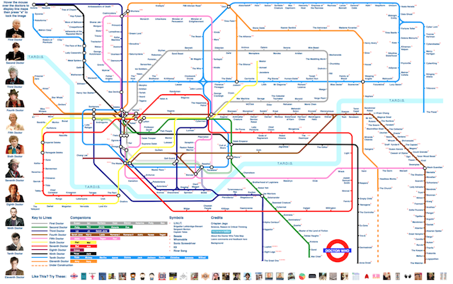 Alternative Tube Maps: Doctor Who | Londonist