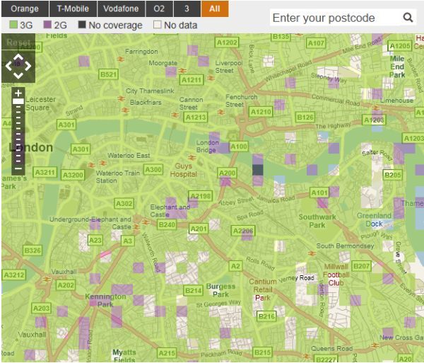 BBC Launches Map Showing 3G Coverage | Londonist