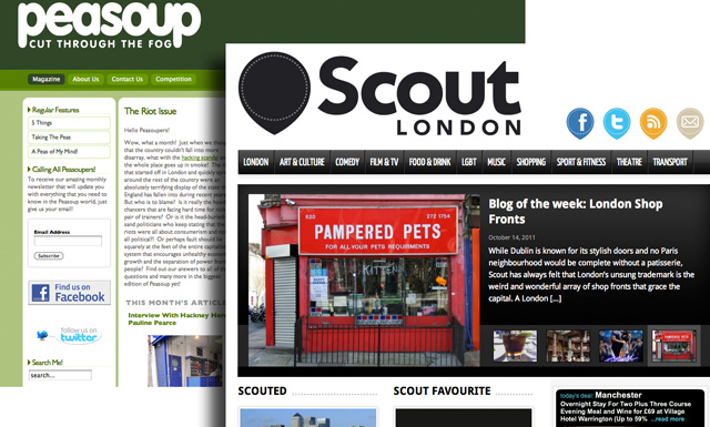 New London Websites: Scout London and Peasoup Magazine | Londonist