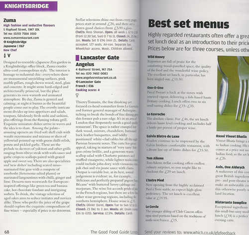 Review: The Good Food Guide London | Londonist