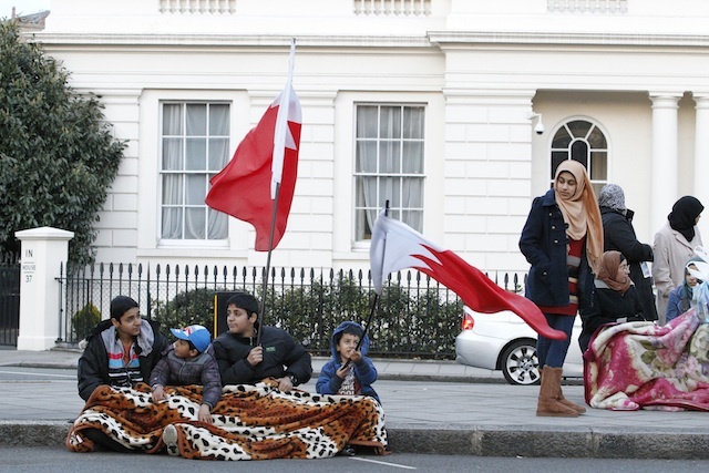 In Pictures: Protest On The Bahrain Embassy Roof | Londonist