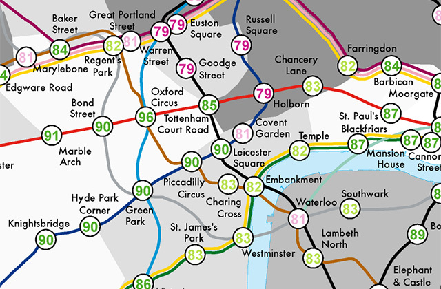 Alternative Tube Maps: Life Expectancy | Londonist