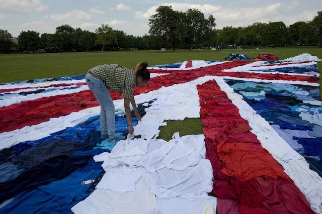World's Largest Union Jack, Made From Pants And Stuff | Londonist