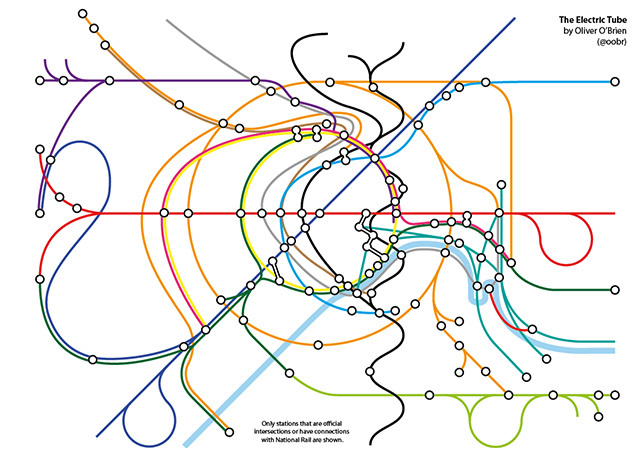 Alternative Tube Maps: The Electric Tube | Londonist