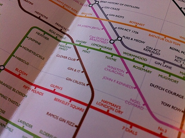 The Underground Map Of Gin | Londonist