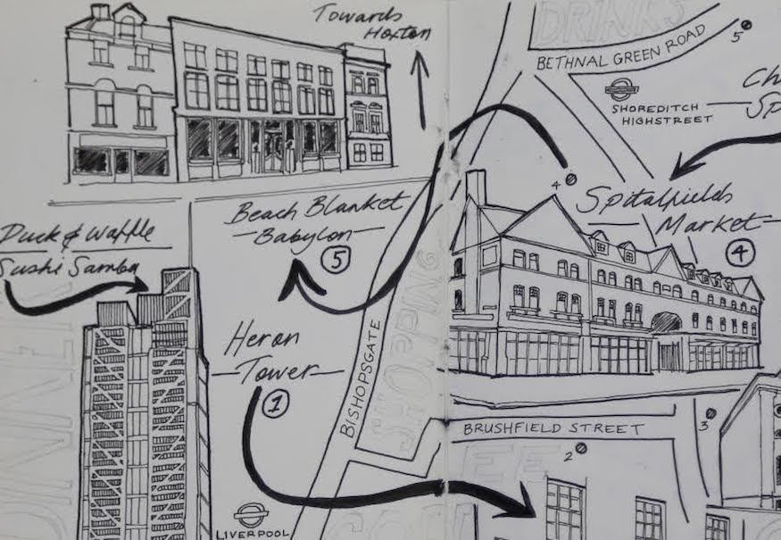 See Hand-Drawn Maps Inspired By London Dates | Londonist