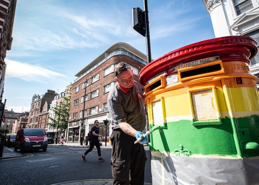 Rainbow Coloured Pride Post Box Appears In Soho | Londonist