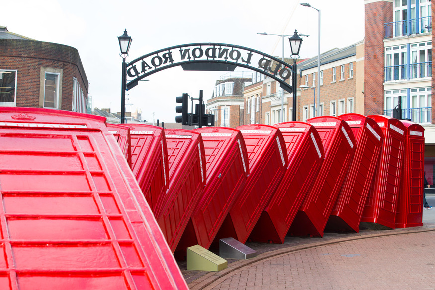 David Mach's Out Of Order Phone Boxes In Kingston | Londonist