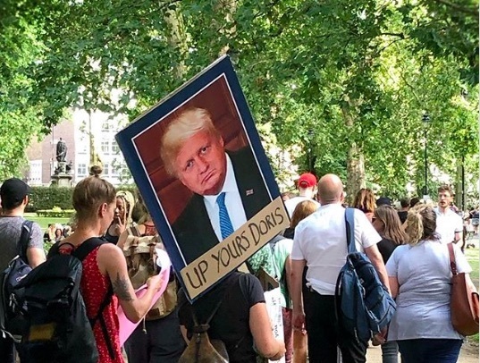 In Photos: Wednesday's Anti-Boris Johnson Protest In Russell Square ...