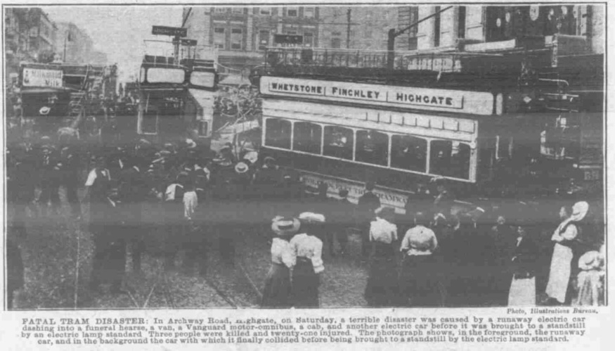 When A Runaway Tram Crashed Into A Funeral Procession In Archway ...