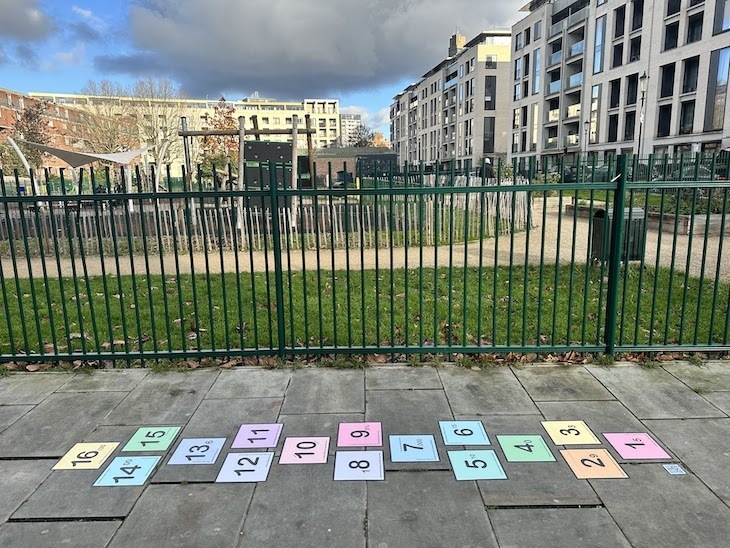Anti-War Hopscotch Appears In Kensington | Londonist