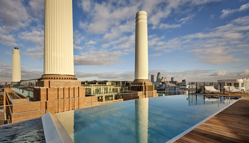 The Rooftop Pool Overlooking Battersea Power Station | Londonist