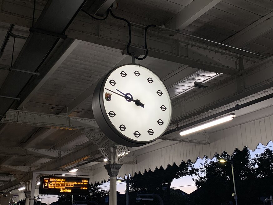 The Roundel Clock At Chadwell Heath Station | Londonist