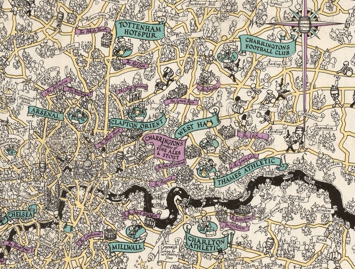 A 1930 Map Of London Football Grounds And Pubs | Londonist