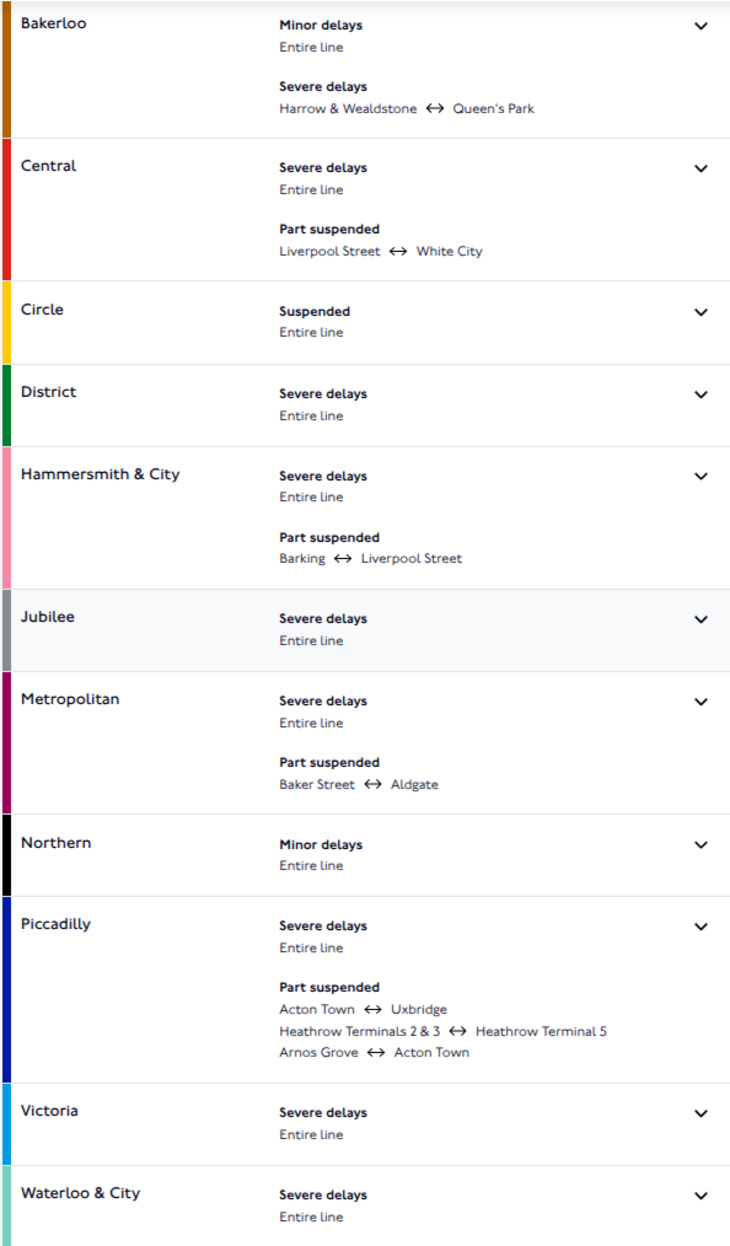 What's Running And What's Closed During The London Tube Strikes ...
